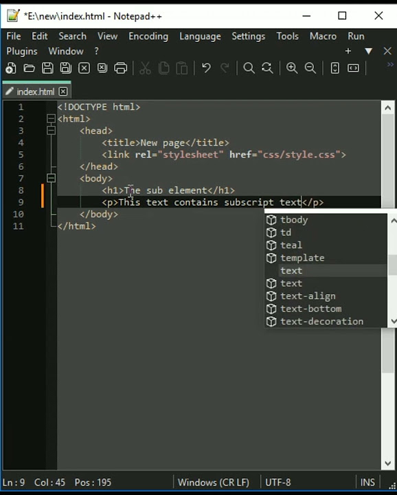 HTML, tag sub #html #html5 #webdeveloper #shorts #youtubeshorts #mybloopers - YouTube