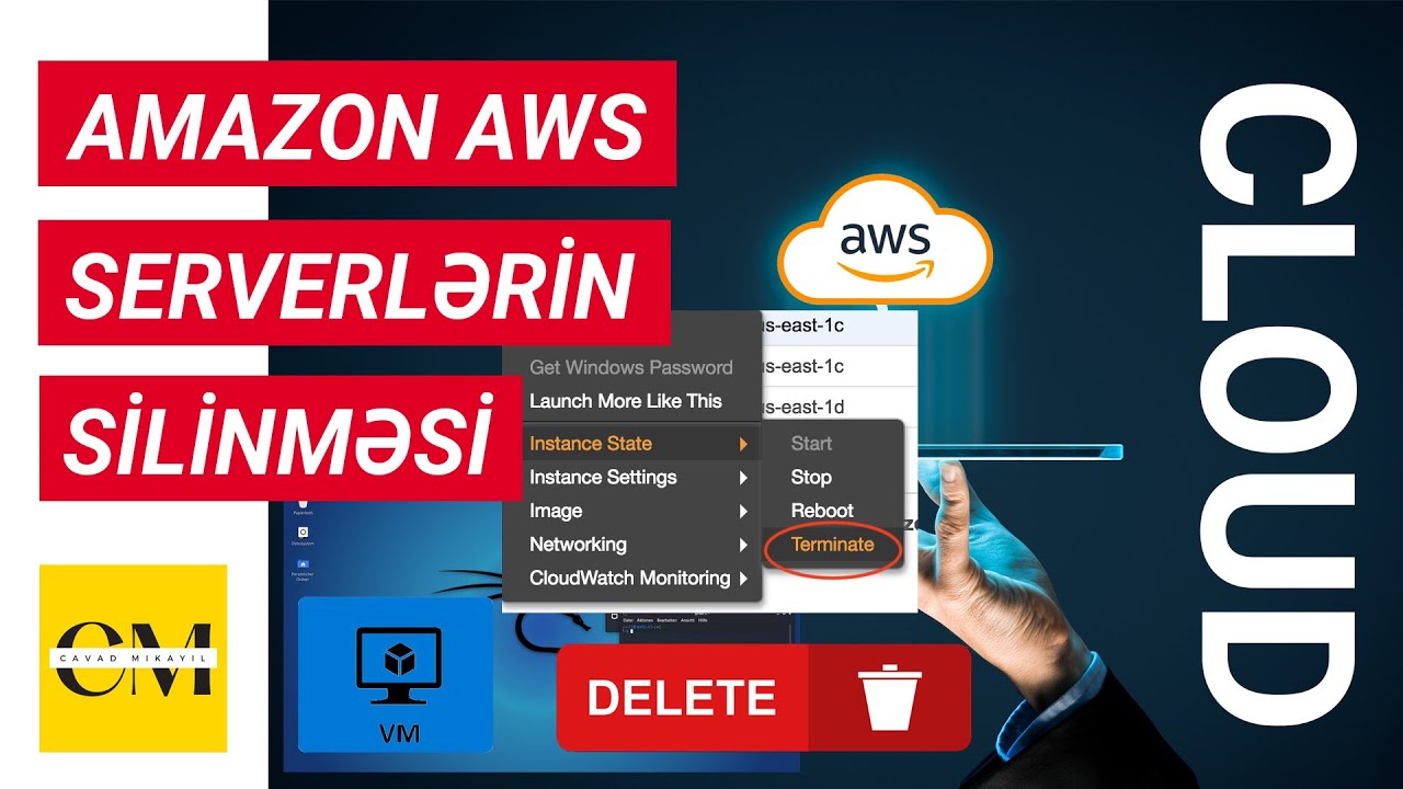 Cloud 5 - AWS-dəki serverlərimizi silmək, Terminate EC2 İnstances - YouTube