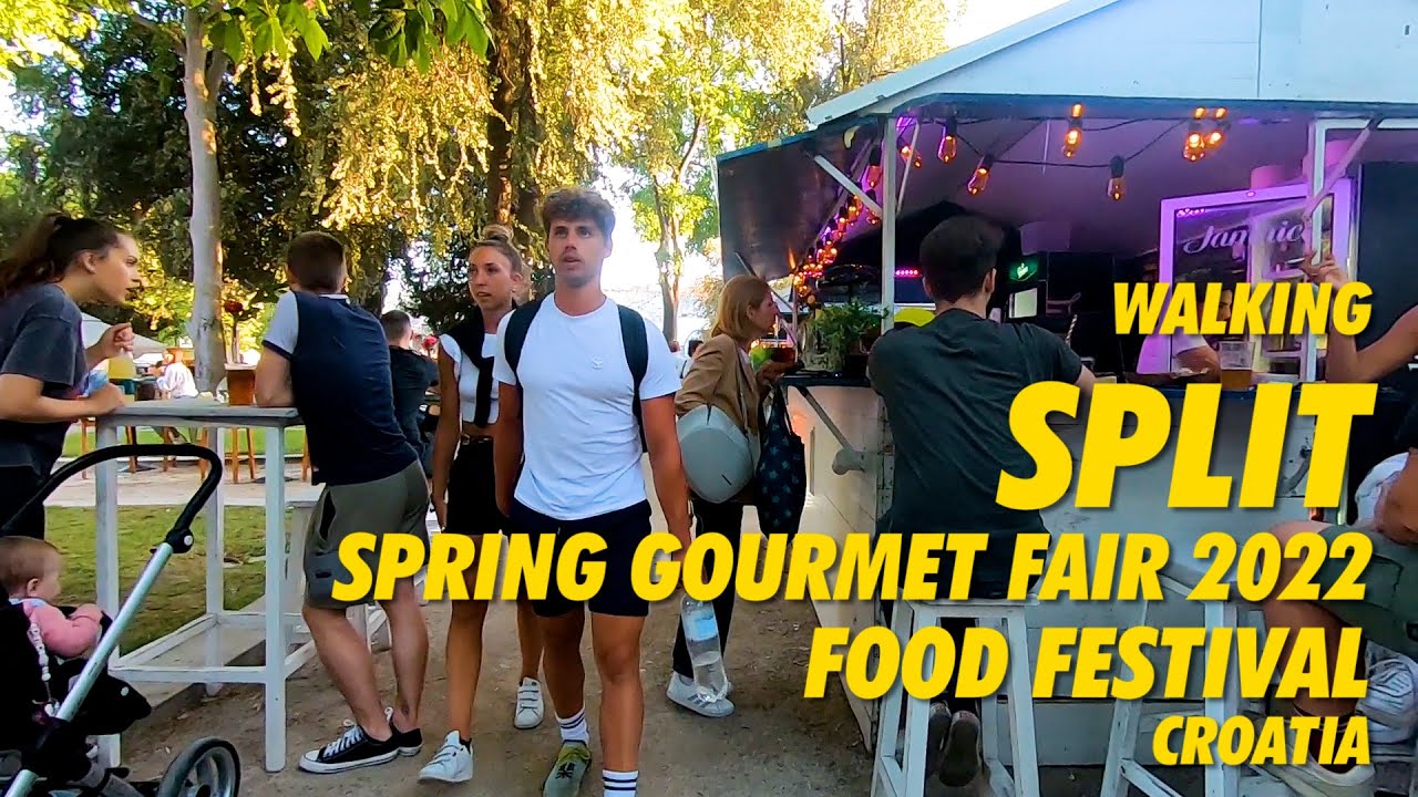 Walking SPLIT Food Festival 2022 Croatia !! 4K Walking Tour Split ...