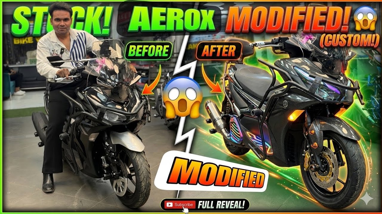 Aerox 155 Modified in 2026 | Aerox safety parts | Skd bike world - YouTube
