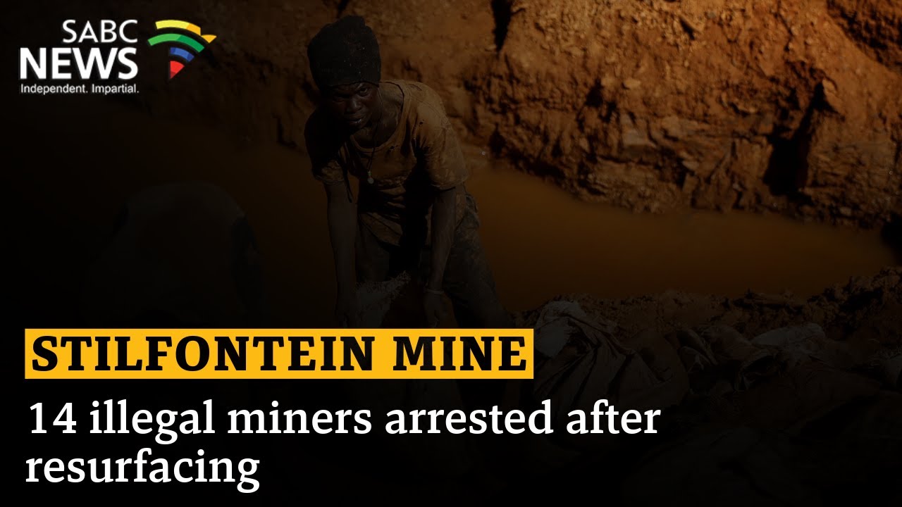 Stilfontein Mine | 14 illegal miners arrested after resurfacing - YouTube