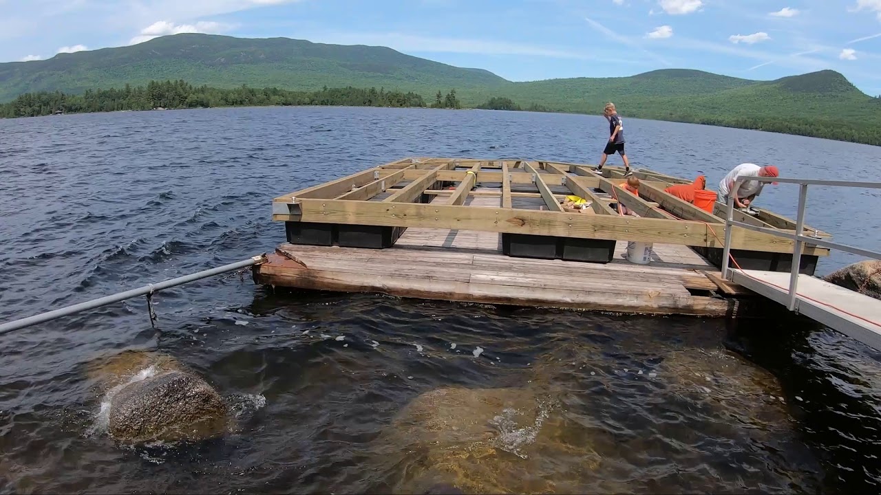 Extremely Large Floating Dock Build 2019 - YouTube