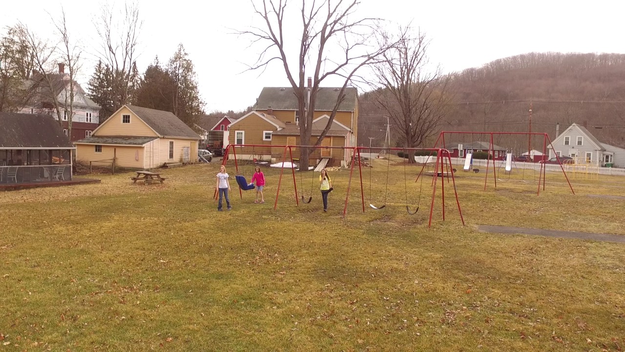 Drone footage from Cutter Park in Warren, MA. - YouTube