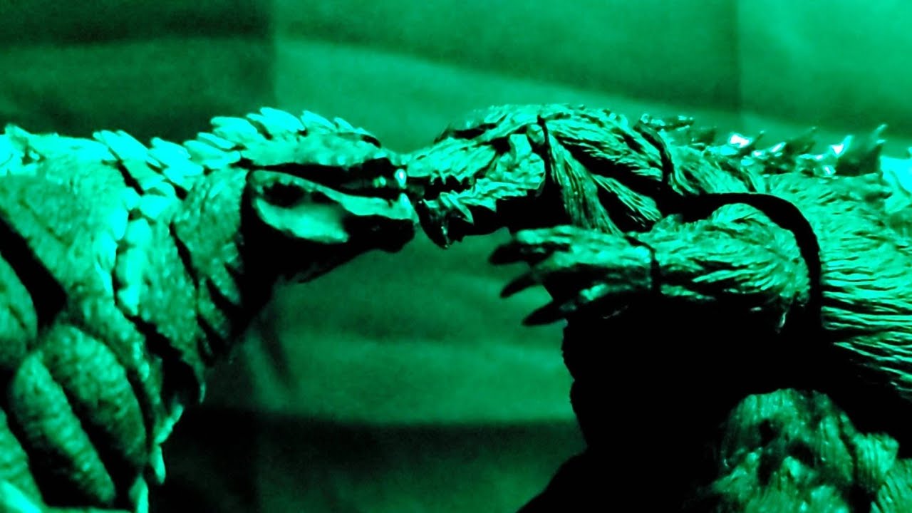 godzilla earth punching godzilla ultima/ green lighting test. - YouTube