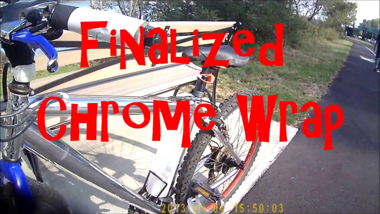 Cyclist chasing Trucks, Vans, Cars - Mountain bike chrome wrapped - YouTube