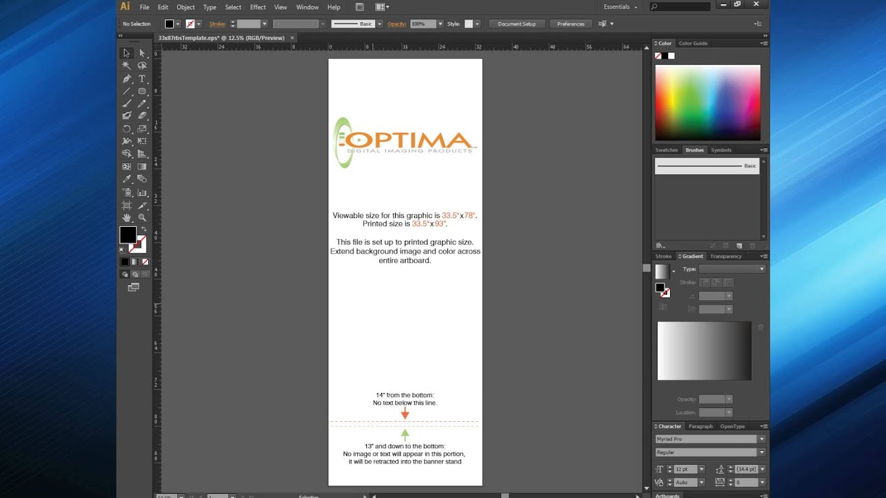 Designing and Printing a Graphic for the Optima Banner Stand - YouTube