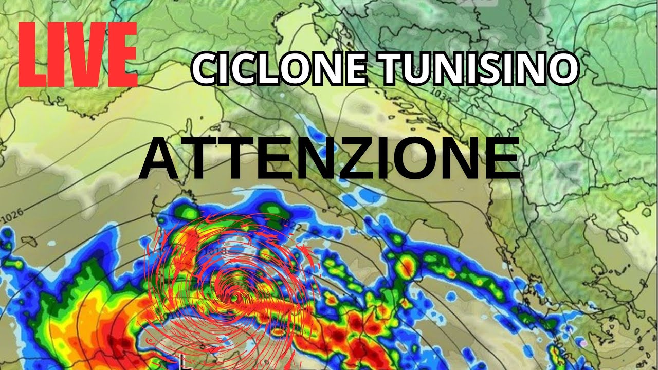 METEO LIVE - CICLONE IN ARRIVO VERSO LA SICILIA - YouTube
