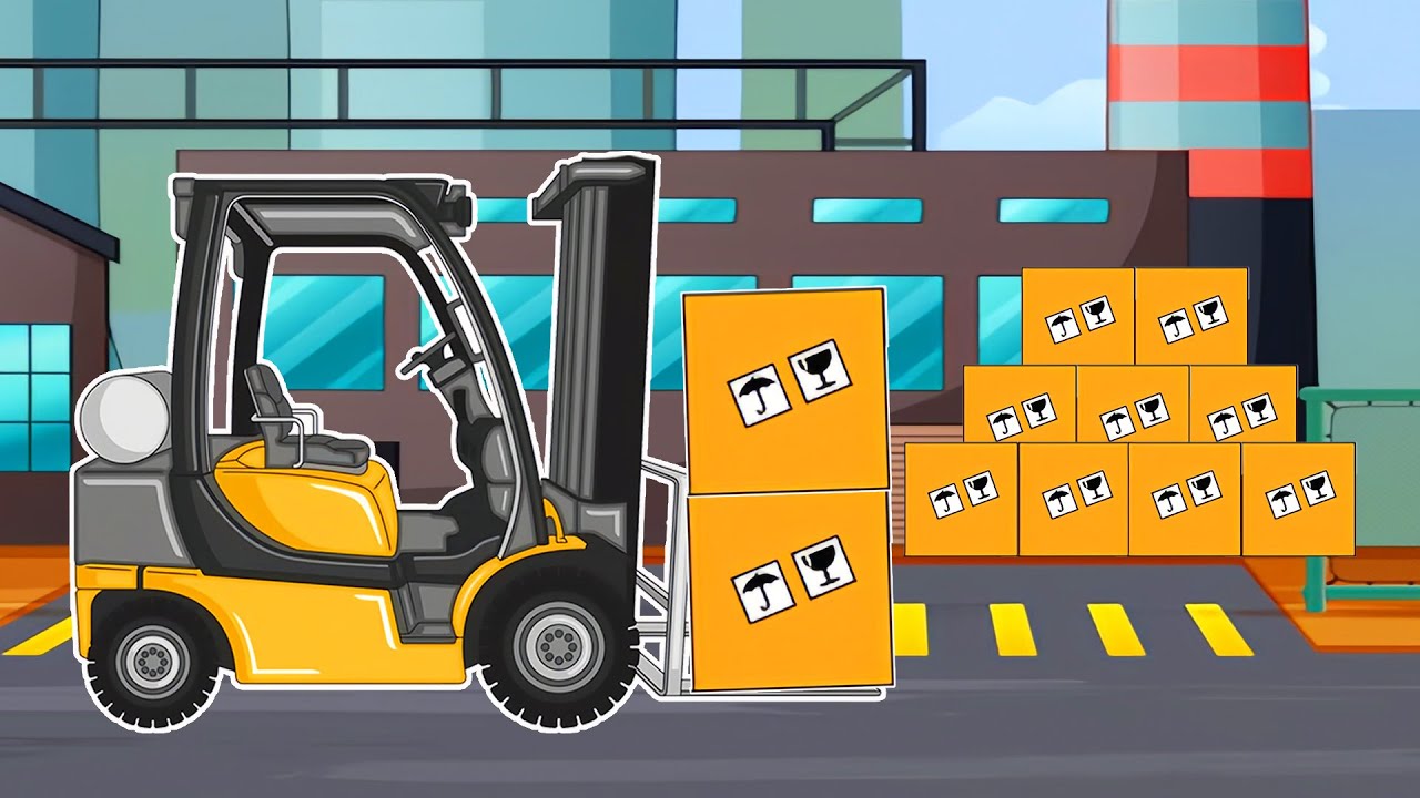 Forklift Moves Heavy Boxes! 🚜📦 Warehouse Loading Adventure | Vehicles ...