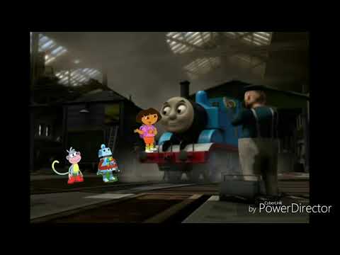 Dora & Boots introducing Thomas the Tank Engine to Roberto the Robot ...