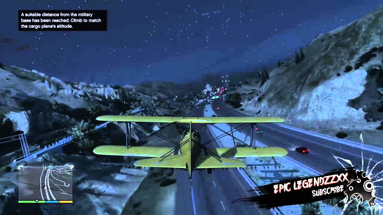 gta v, trevor mission cargo plane/crop duster part 1 - YouTube