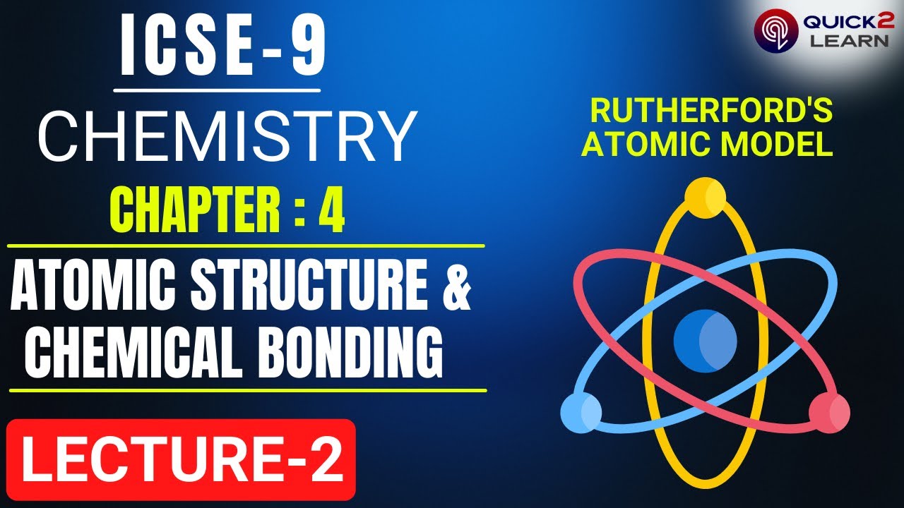 ICSE IX CHEMISTRY CH-4 (ATOMIC STRUCTURE & CHEMICAL BONDING ...