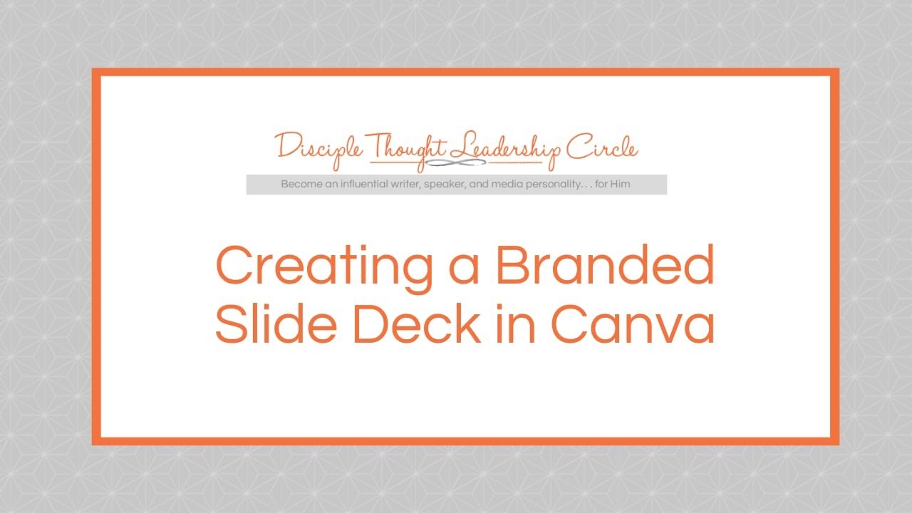Creating a Branded Slide Deck in Canva - YouTube