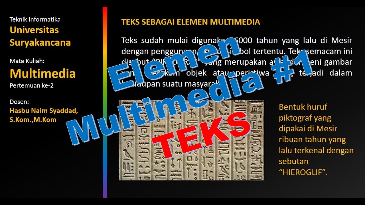 Elemen Multimedia Pertama TEKS - YouTube