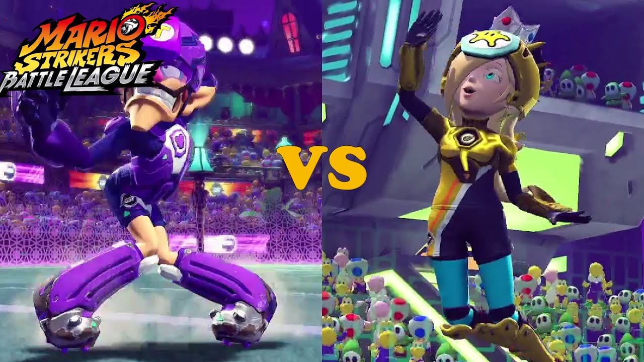 Mario Strikers: Battle League - Waluigi Roses vs Rosalina Stars ...