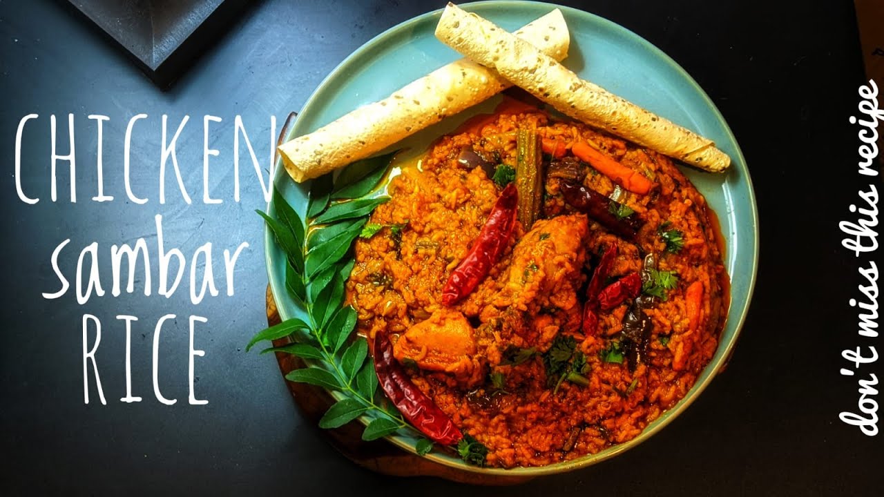 Chicken Sambar Rice in Instant Pot | Sambar Chicken Rice - YouTube