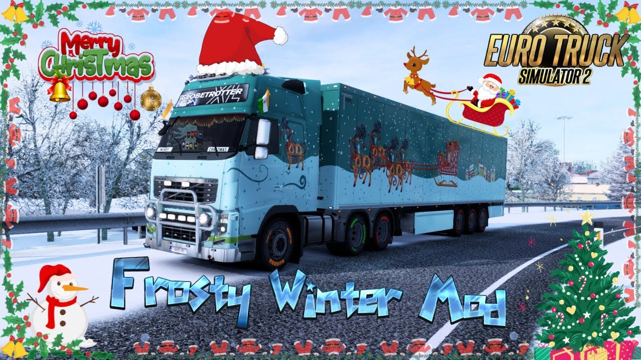 Frosty Winter Mod | Heavy Snow fall | ETS 2 Live | TruckersMP Live ...