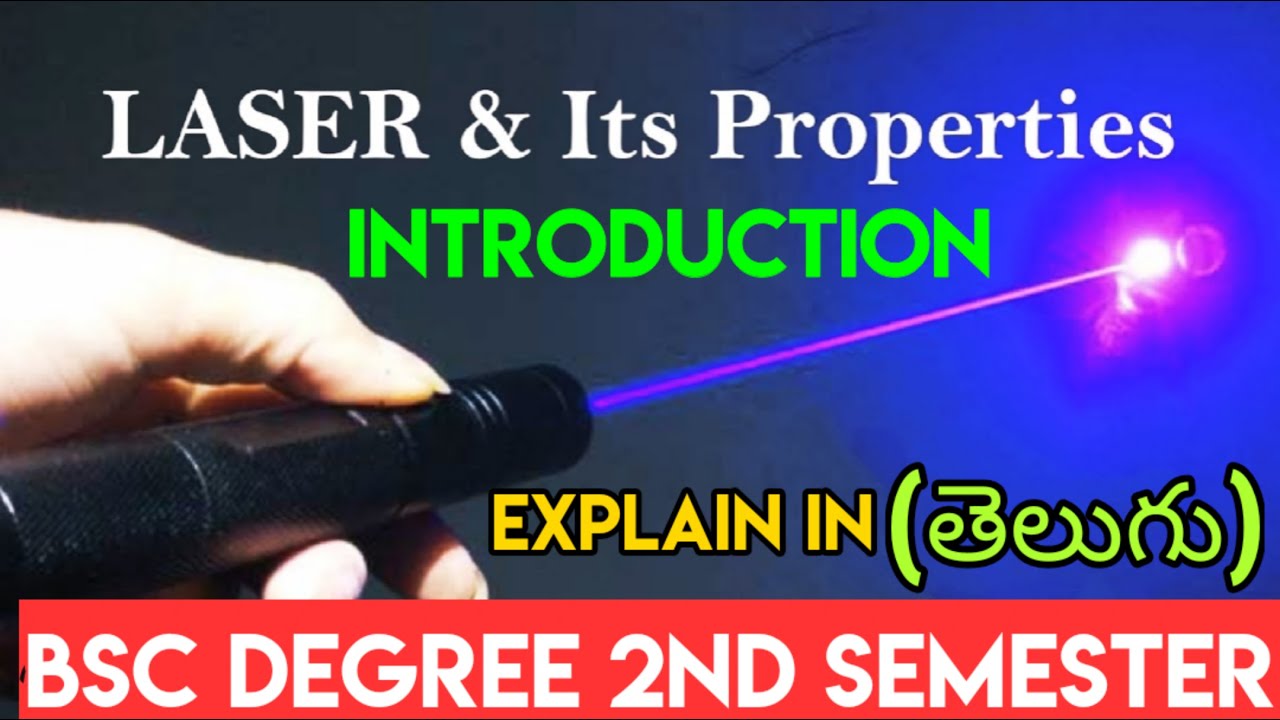 laser and its properties || BSc Degree 2nd semester physics || Lasers and Holography || New ...