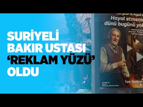 Suriyeli bakır ustası 'reklam yüzü' oldu