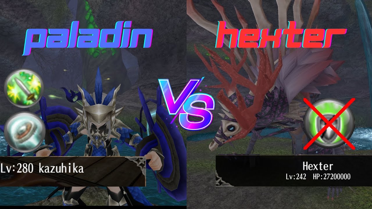 Toram Online | Paladin vs Hexter Ultimate (no gsw) 2.04 - YouTube