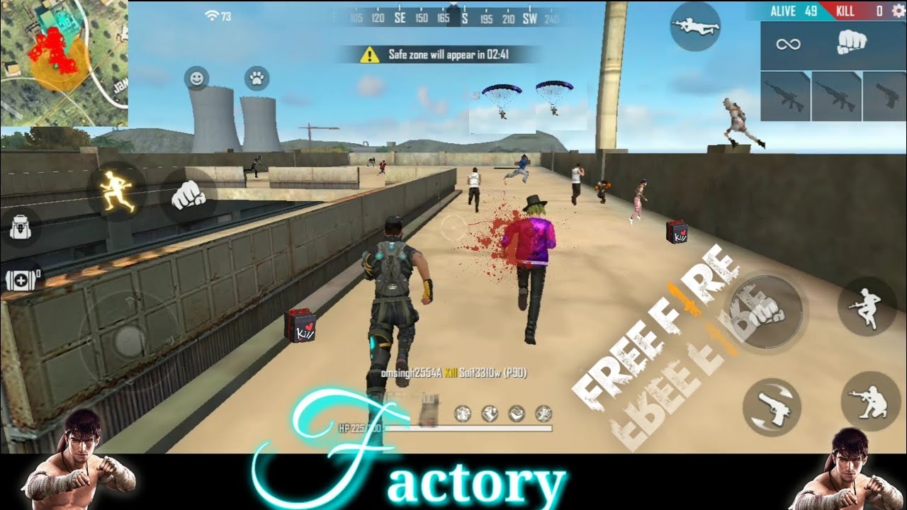 GARENA FREE FIRE FACTORY TOP CHALLENGE - FF FIST FIGHT ON FACTORY ROOF ...