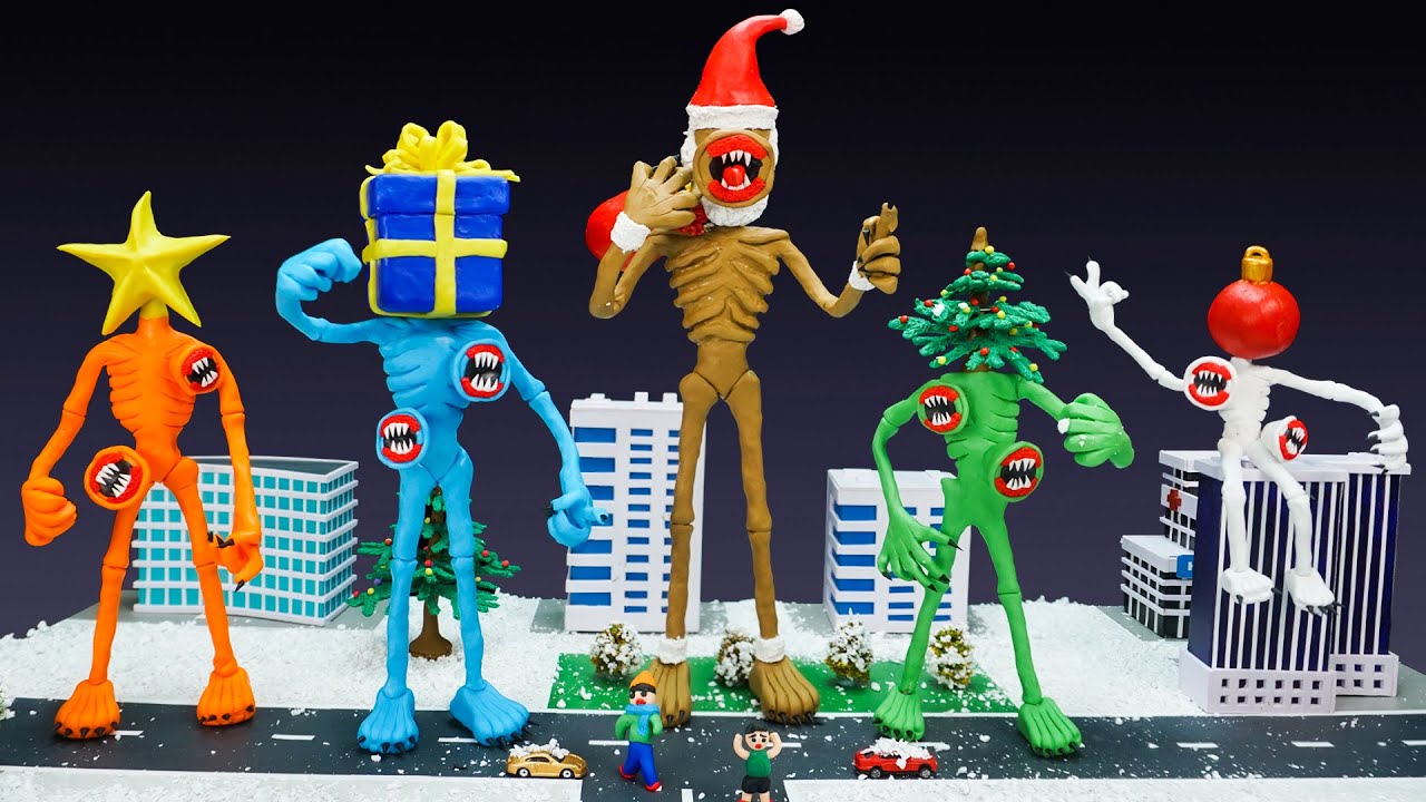 😬 ALL SIREN HEAD in Merry Christmas with Clay | Leovincible & Trevor ...