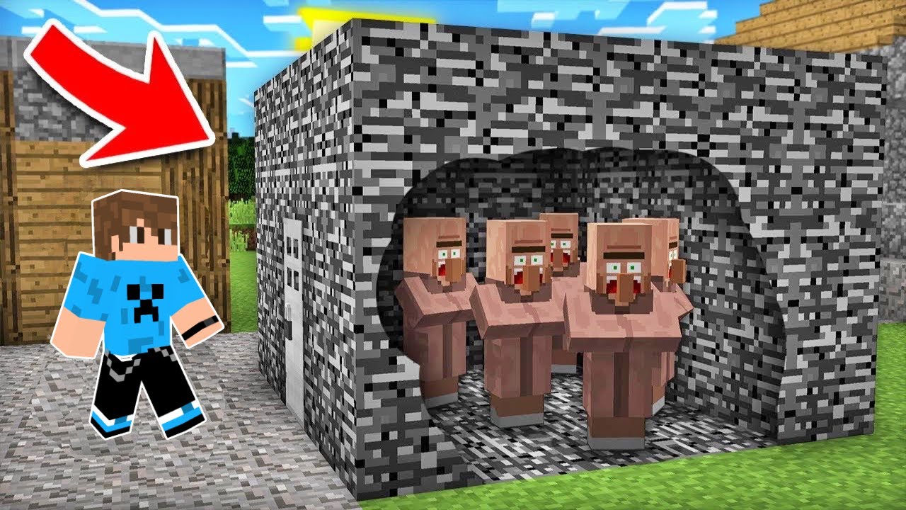 ΟΙ VILLAGERS ΚΛΕΙΔΩΘΗΚΑΝ ΤΥΧΑΙΑ ΣΤΟ ΔΩΜΑΤΙΟ ΑΠΟ BEDROCK ΣΤΟ MINECRAFT ...