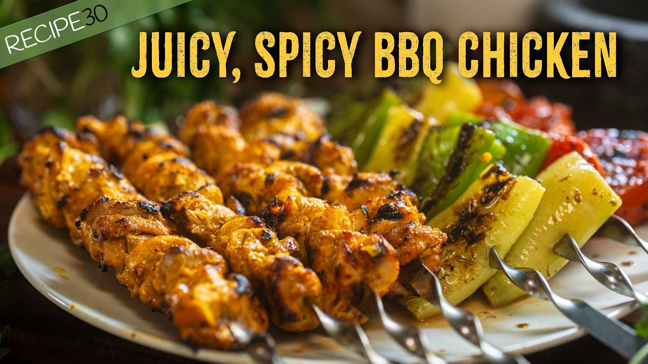 Spicy Turkish BBQ Chicken Thighs with Garlic Yogurt Marinade - YouTube