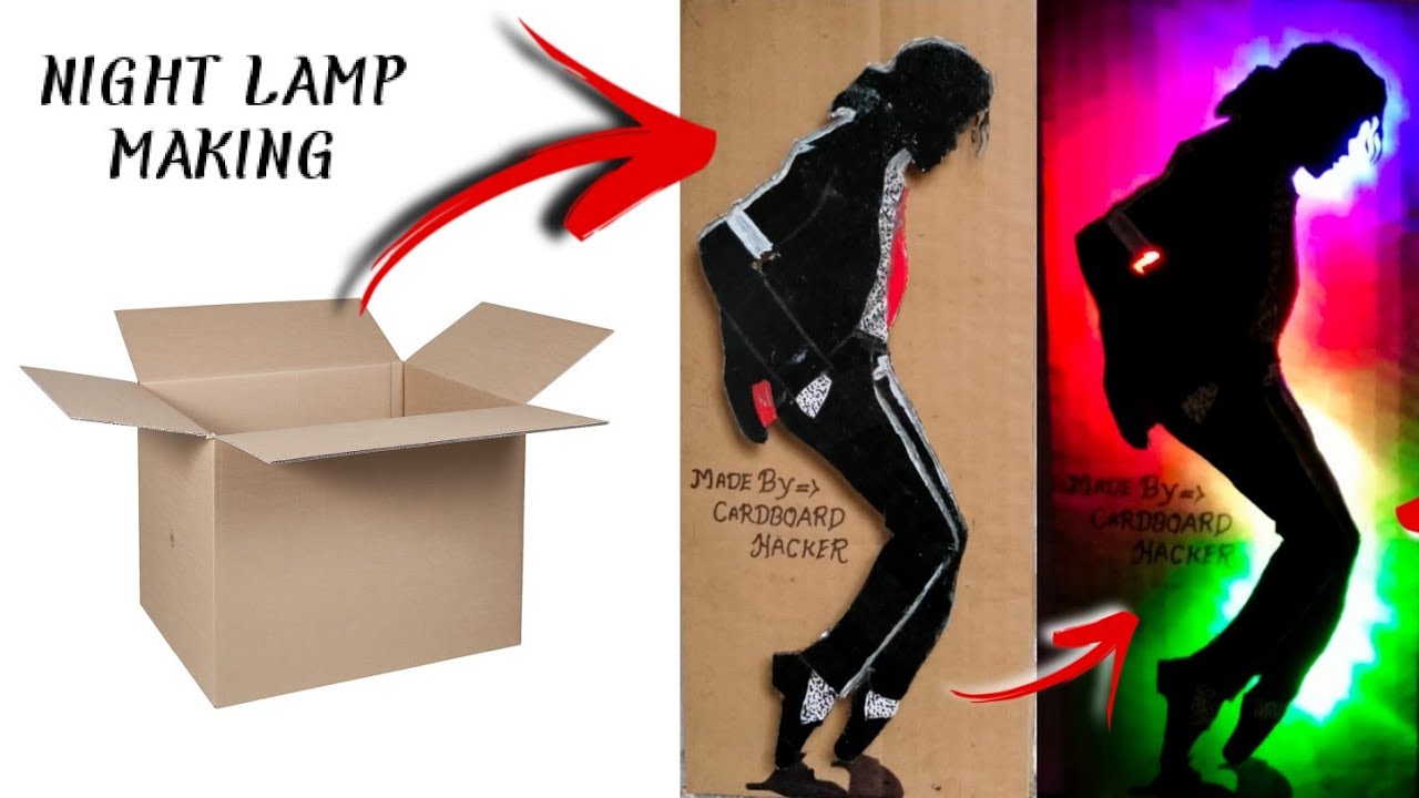 How to make Michael Jackson Night Lamp with colourful lights - YouTube