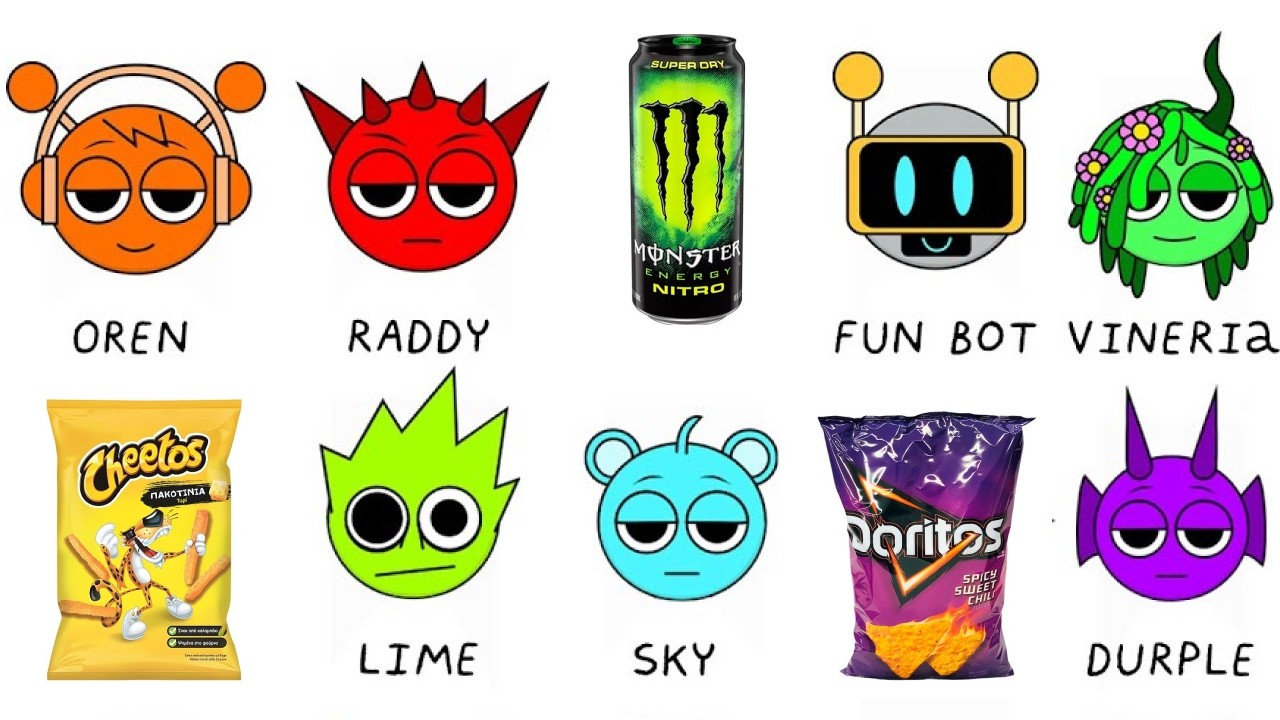 SPRUNKI And Their Favorite DRINKS!? (All Characters Favorite SNACKS ...