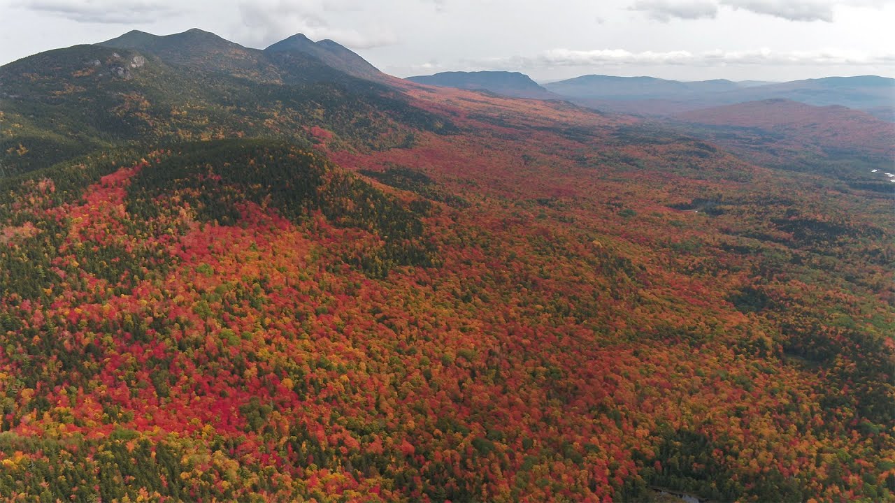 Bigelow Mountain ⛰ South Face Flight 🚁 at 2020 Peak Fall Color 🍁 in ...