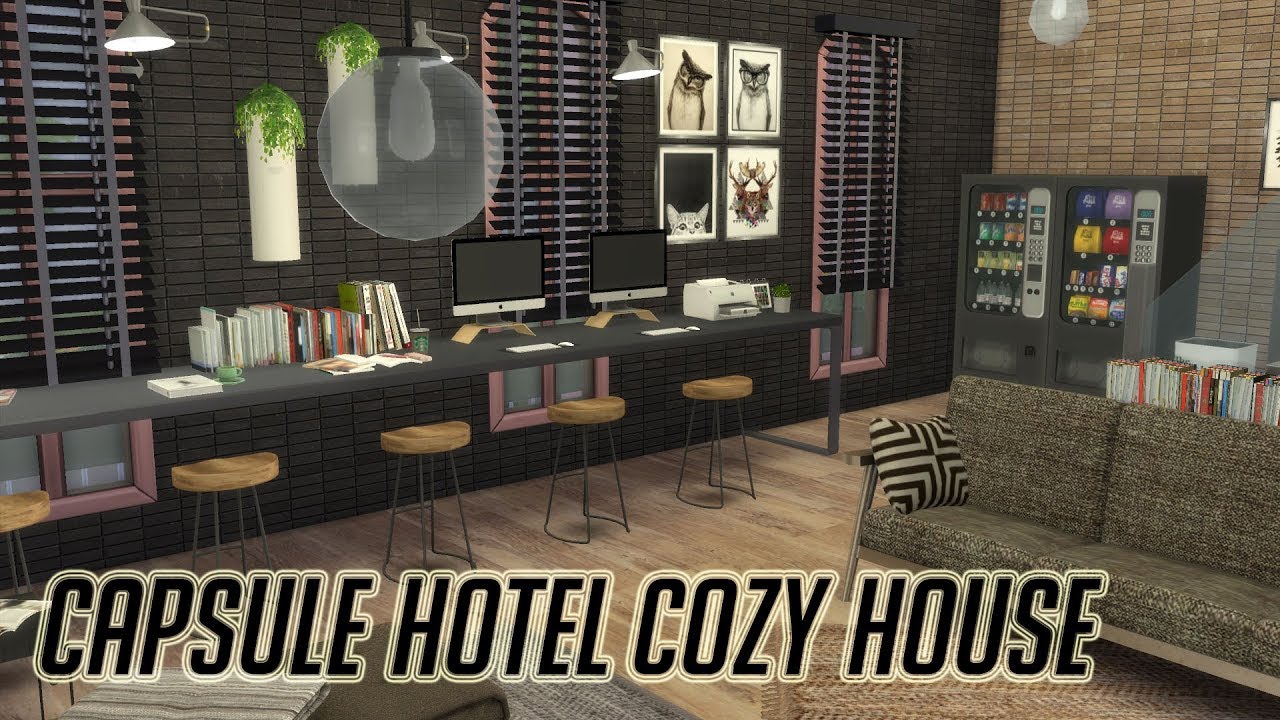 The Sims 4 | 심즈4 건축 | 캡슐 호텔 | Capsule Hotel | Speed Build - YouTube