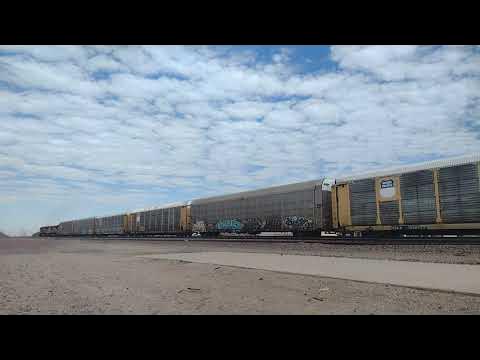 WB UP Autoracks Train Feat Rear DPU In Daggett Ca! #bigbossrailfanner - YouTube