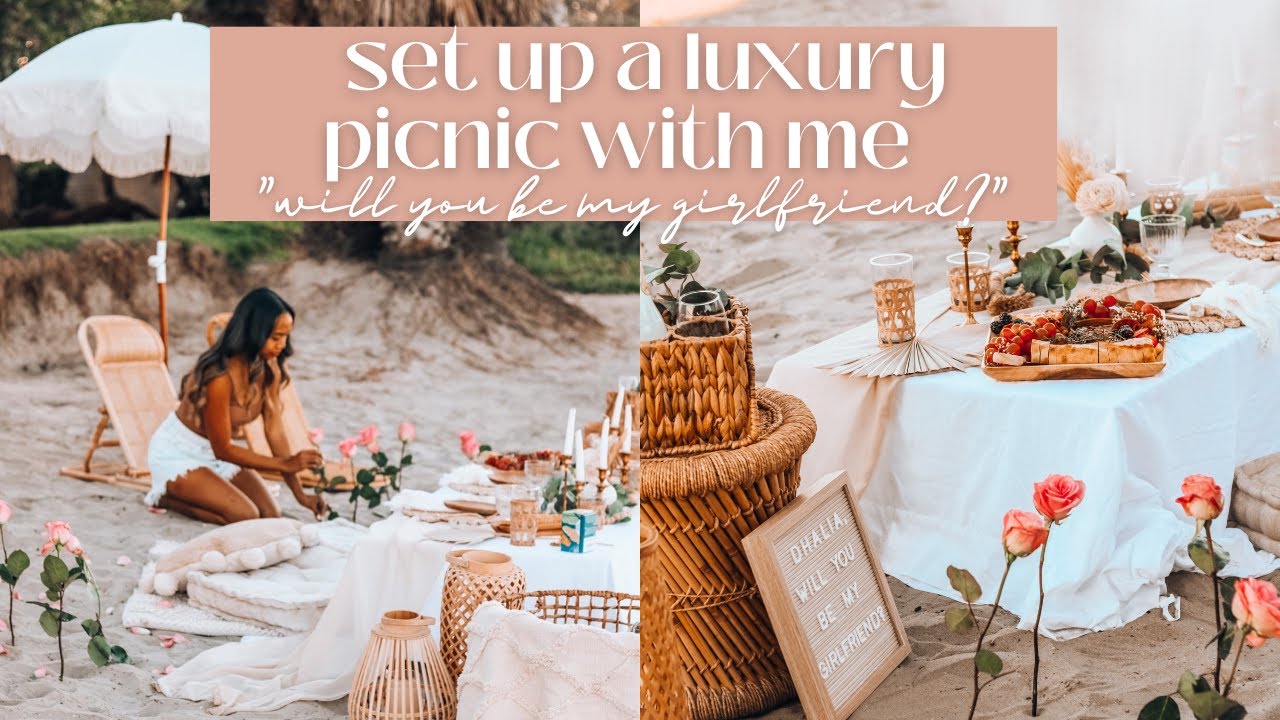 SET UP A LUXURY BOHO PICNIC WITH ME | "will you be my girlfriend ...