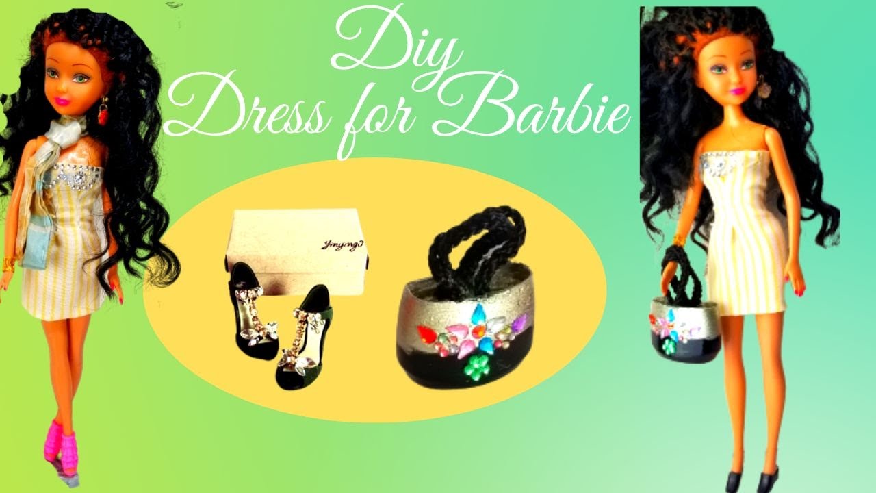 Diy Miniature doll clothes/DIY👗 No Sew Doll Dress/Doll clothes diy ...