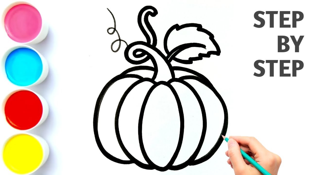 How to Draw a Pumpkin | Pumpkin Drawing | Pumpkin | Draw Smart - YouTube