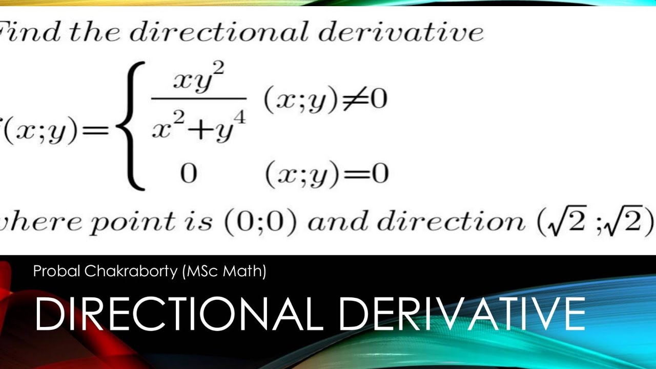 Directional Derivative - YouTube