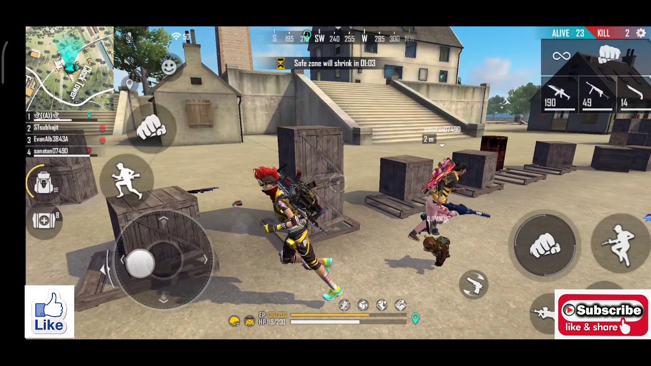GARENA FREE FIRE FACTORY FIGHT BOOYAH - FF FACTORY ROOF CHALLENGE VIDEO ...