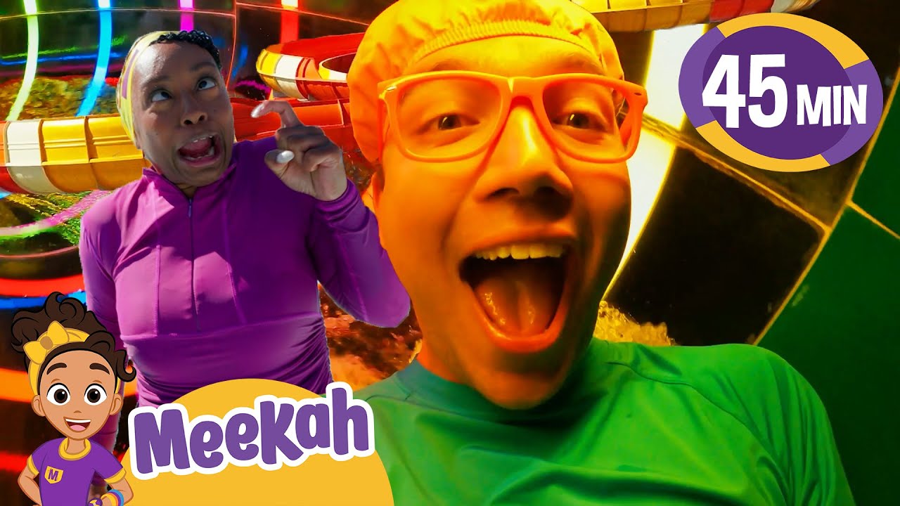 Meekah & Blippi's Summer Fun Day of WATERSLIDES!! | Meekah Education ...