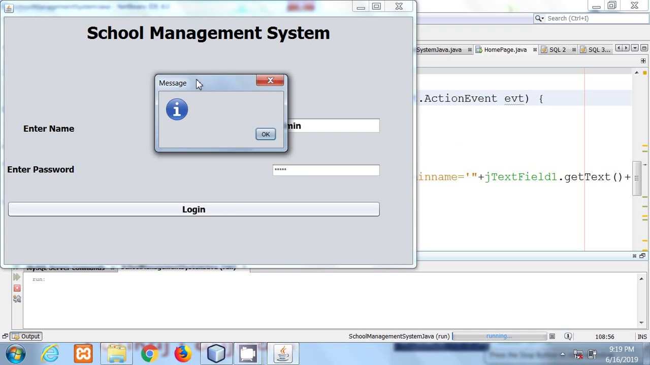 JAVA Netbeans in Hindi #45 | School Management System Part 5 - YouTube