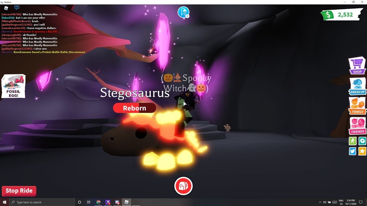 NEON STEGOSAURUS!!! In Adopt Me! - YouTube