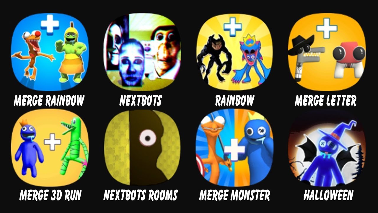 Merge Rainbow Friends Monster, Nextbots Online, Rainbow vs Huggy, Merge ...