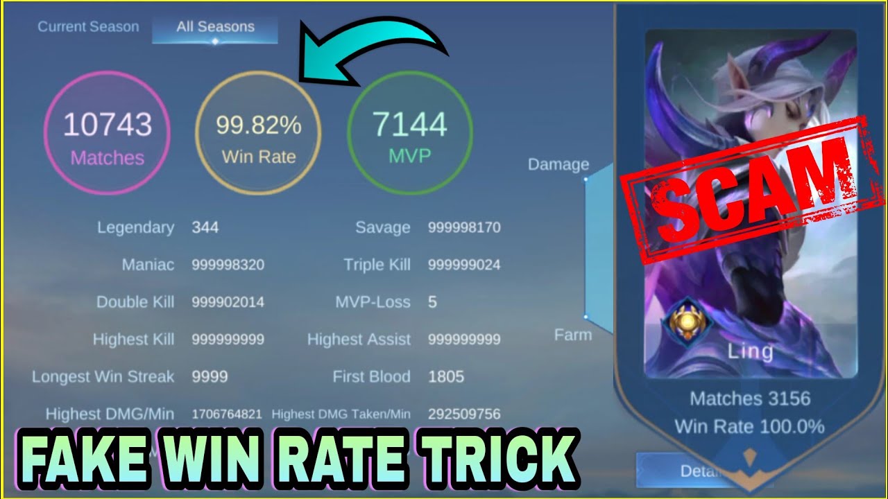 FAKE WIN RATE TRICKS REALITY IN MOBILE LEGENDS - YouTube