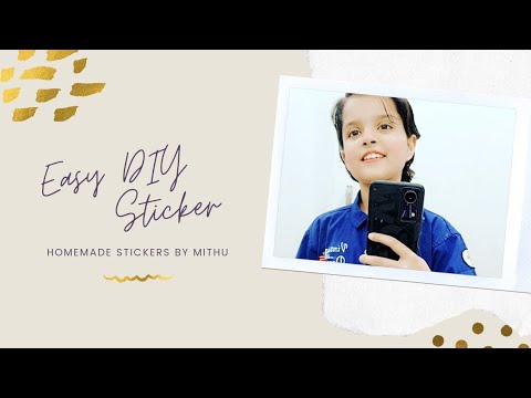 how to make stickers at home learn with mithu 😊 #viral #diy #cute #art ...
