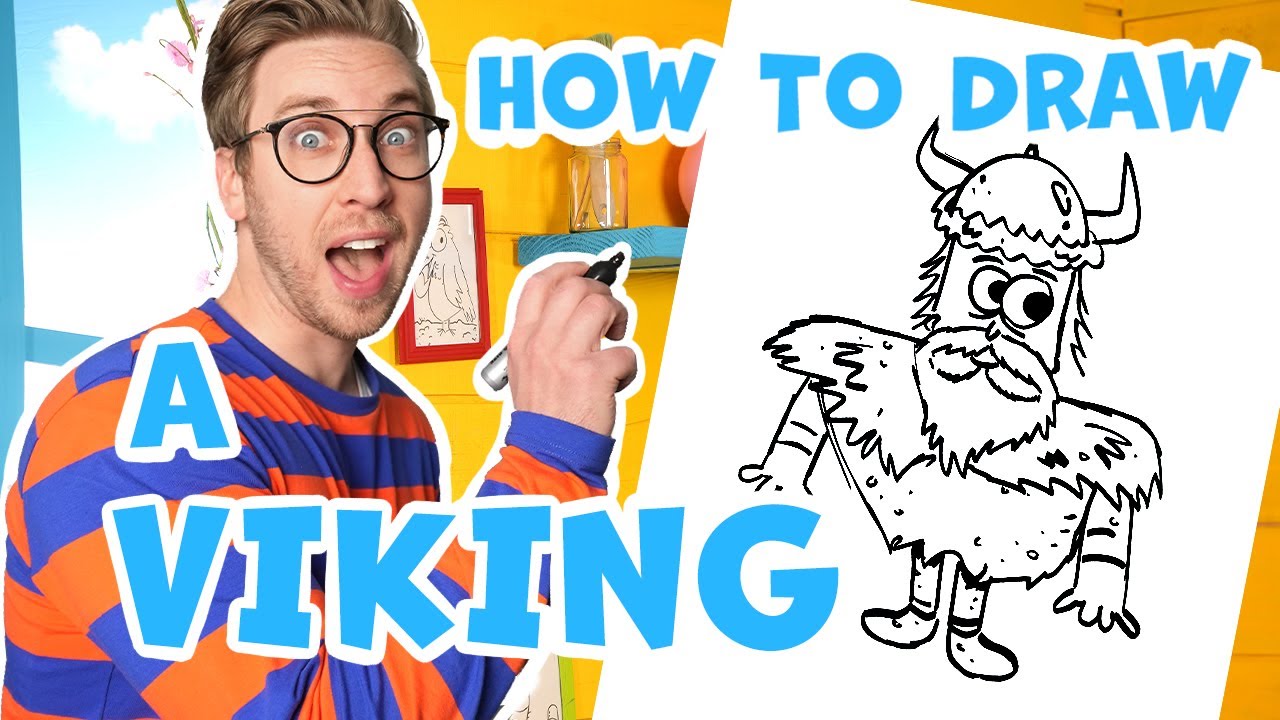 How to Draw a Viking | Drawing Lessons For Kids - YouTube