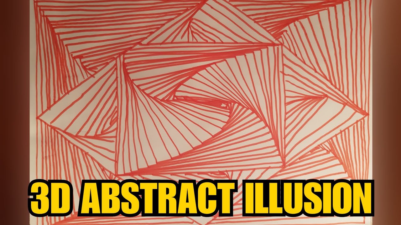 Satisfying Overlapping 3D Line Illusion | Draw Easy - YouTube