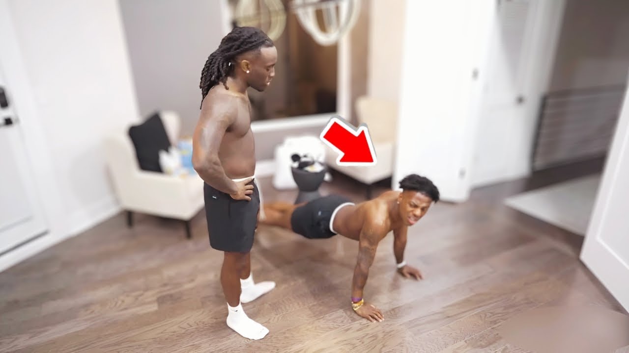 Kai Cenat & Ishowspeed do a Late Night Workout after playing Fortnite all day (funny workout ...