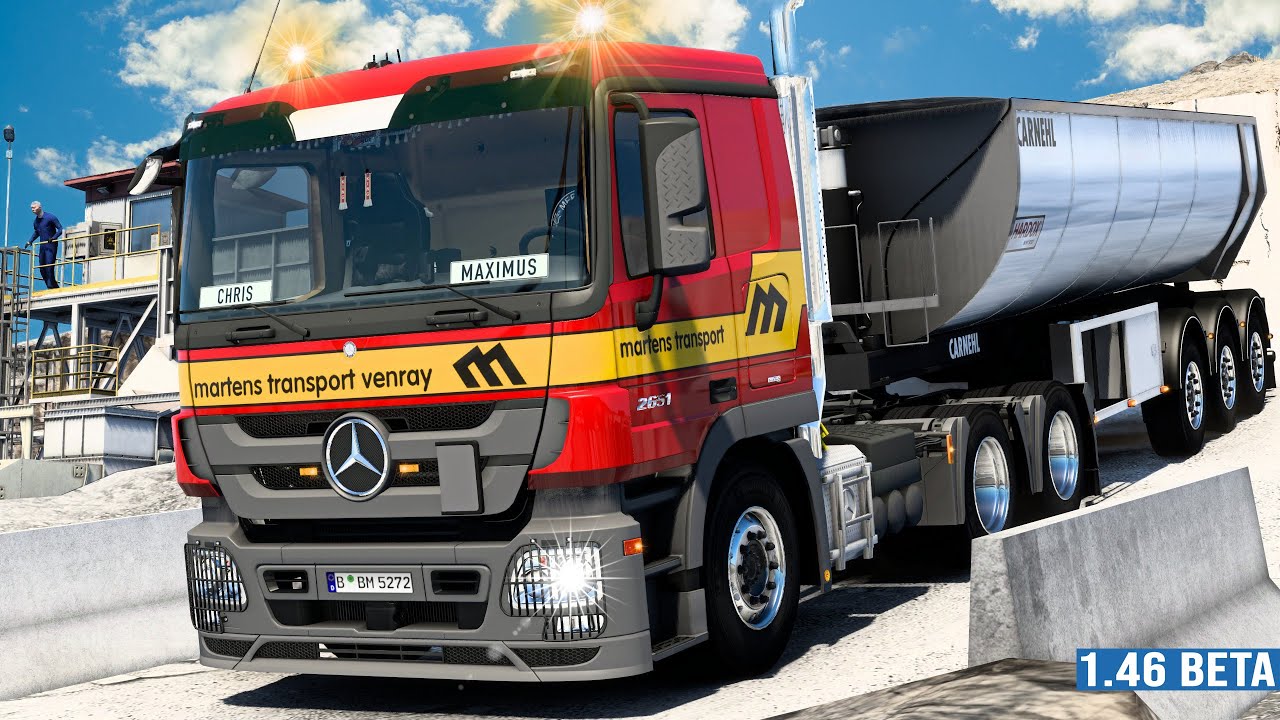 ETS2 1.46 - BAUSTELLEN Kipper I Mercedes-Benz Actros MP3 [2239] EURO ...