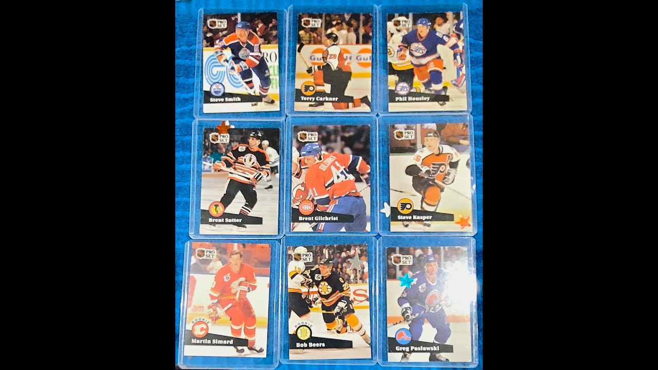 1991 Pro Set Hockey Trading cards - YouTube