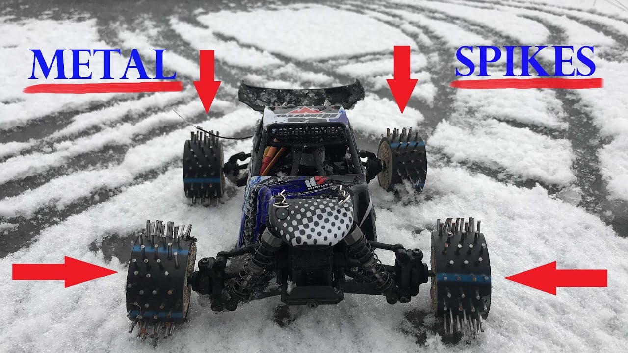 RC CAR - metal spikes | wet snow | ice | 4X4 - YouTube