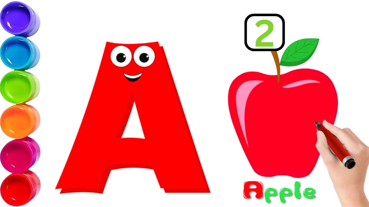 English varnmala,phonics song, abcde,abcd,a for apple b for ball C for ...